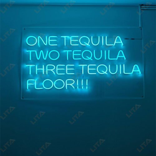 One Tequila Two Tequila Three Tequila Floor Neon Sign-LITA SIGN