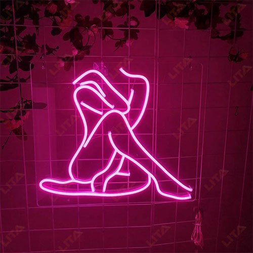 Lady Back LED Neon Sign - LITA SIGN