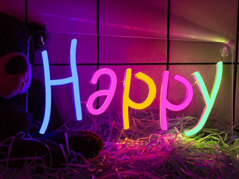 Happy Neon Sign - LITASIGN