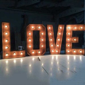 Rustic Light Up Letters - LITASIGN