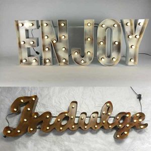 Rustic Light Up Letters - LITASIGN