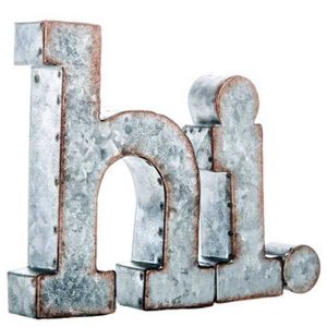 Rustic Metal Letters - LITASIGN