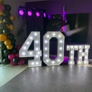 50th Birthday Light Up Numbers - LITASIGN
