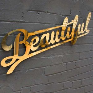 Metal Script Letters - LITASIGN