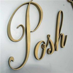 Cursive Metal Letters - LITASIGN
