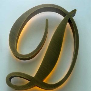 Metal Script Letters - LITASIGN