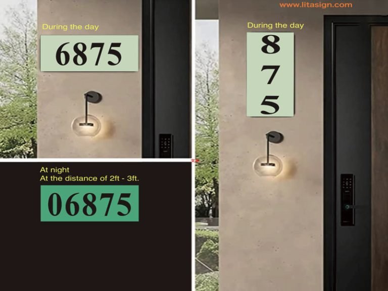 Glow in the Dark House Numbers Direct From Factory - LITASIGN