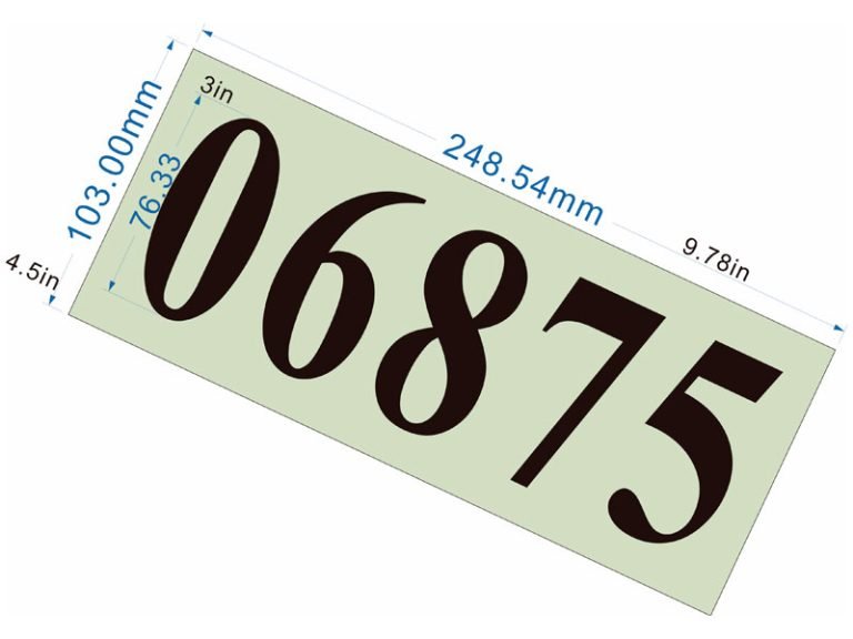 Glow in the Dark Mailbox Numbers From Sign Manufacturer Directly