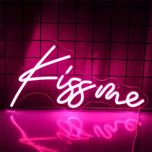 Kiss Me Neon Sign - LITA SIGN