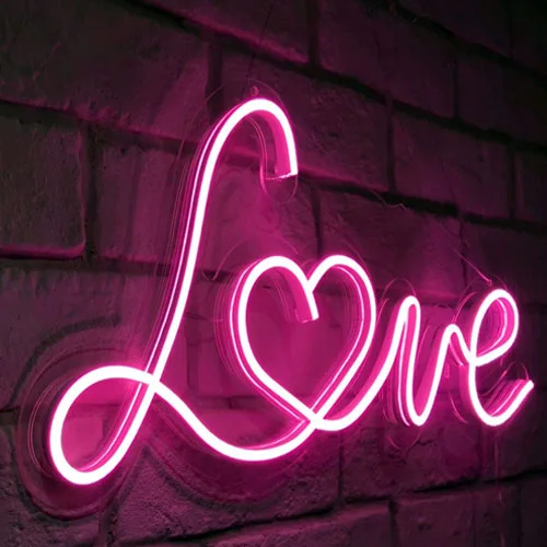 Pink Neon Love Sign - LITA SIGN
