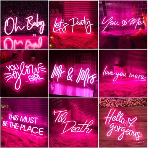 Pink Neon Words - LITA SIGN