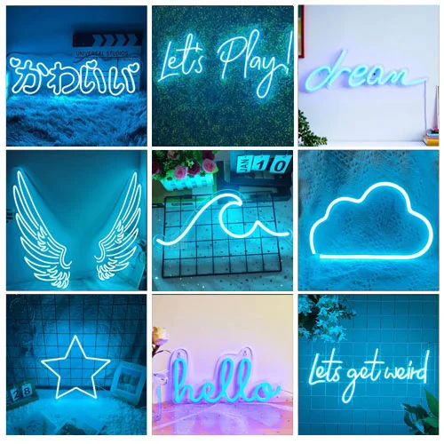 Navy Blue Neon Sign - LITA SIGN