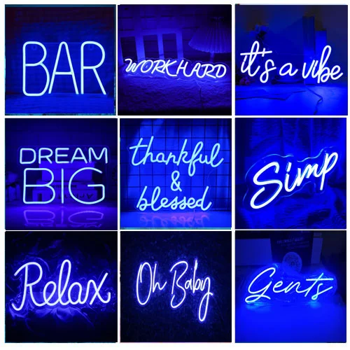 Navy Blue Neon Sign - LITA SIGN