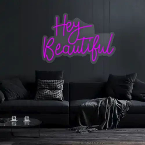 Hey Beautiful Neon Sign - LITA SIGN