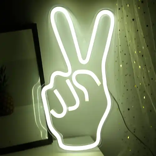 Peace Hand Neon Sign - LITA SIGN