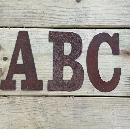 Rustic Tin Letters - LITASIGN