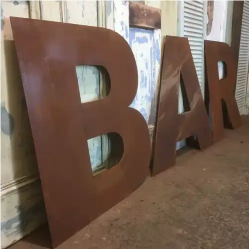 Metal Bar Letters - LITASIGN