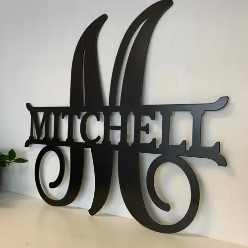 Steel Monogram Letters - LITASIGN
