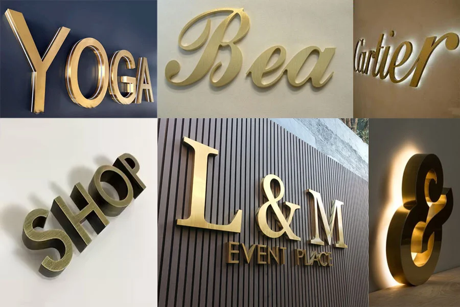 Brass Channel Letters - LITASIGN