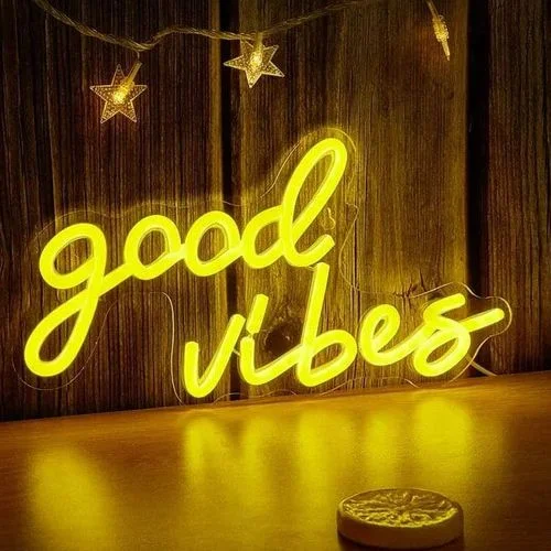Good Vibes Yellow Neon Sign - LITA SIGN