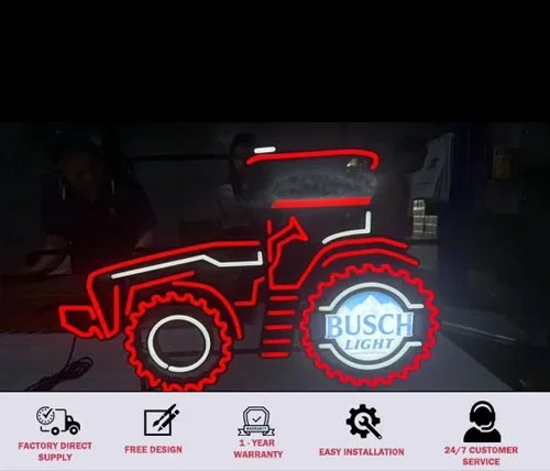 Case IH Busch Light Tractor Neon Sign - LITA SIGN