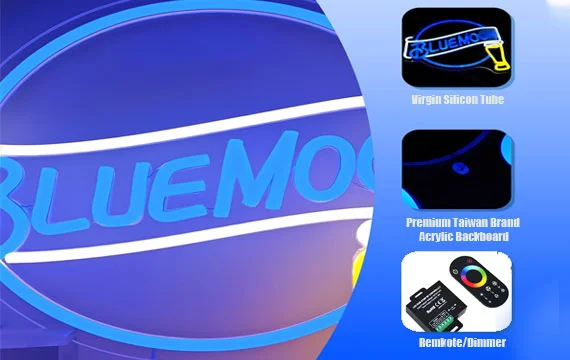 ブルームーンビールネオンサイン - LITA SIGN