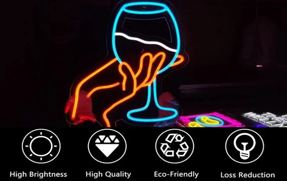 Wine Glass Neon Sign - LITA SIGN