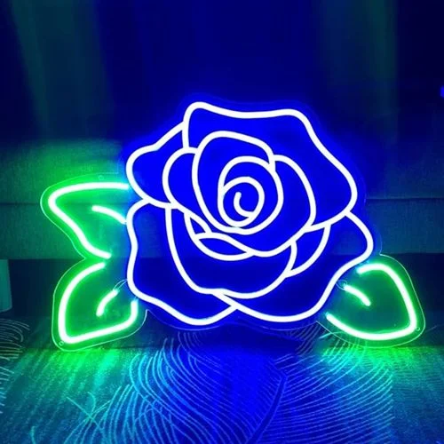 Blue Rose Neon Sign - LITA SIGN