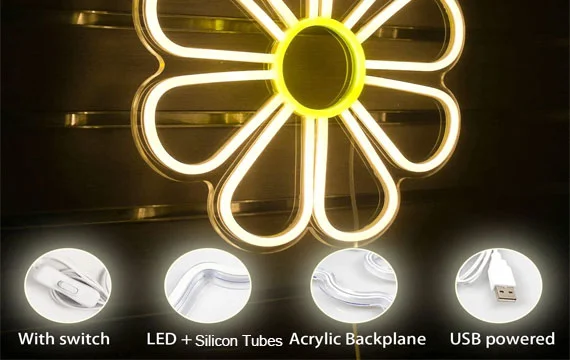 Sunflower Neon Sign - LITA SIGN