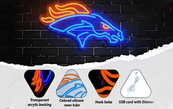 Broncos Neon Sign - LITA SIGN