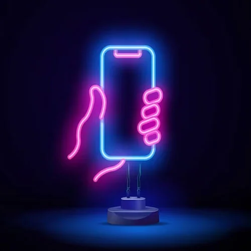 Cellular Phone Neon Sign- LITA SIGN
