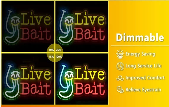 Live Bait Neon Sign - LITA SIGN