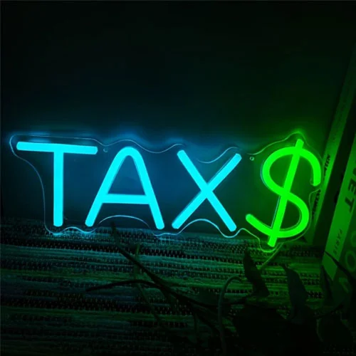 Tax Service Neon Sign - LITA SIGN