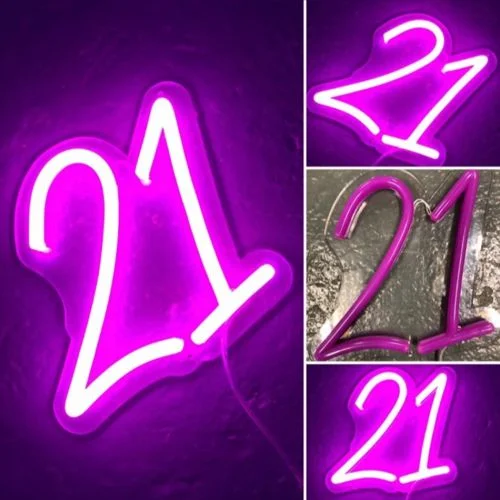 21 Neon Sign - LITA SIGN