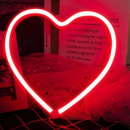 Red Heart Neon Sign - LITA SIGN