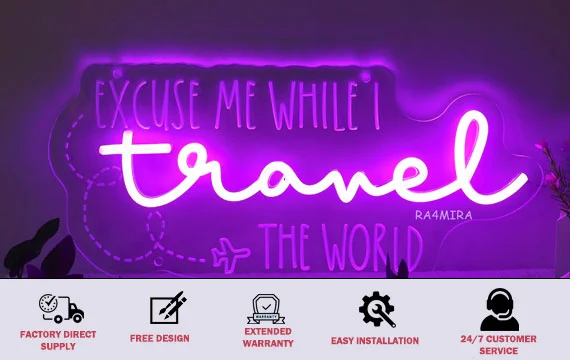 Travel Neon Sign - LITASIGN