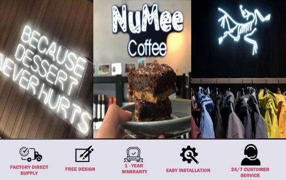 Custom White Neon Sign - LITASIGN