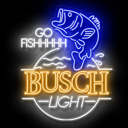 Letrero de neón de pez Busch Light - LITA SIGN