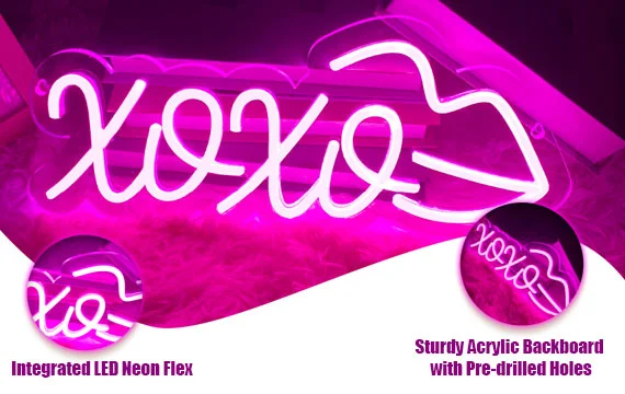 Xoxo Pink Neon Sign - LITA SIGN