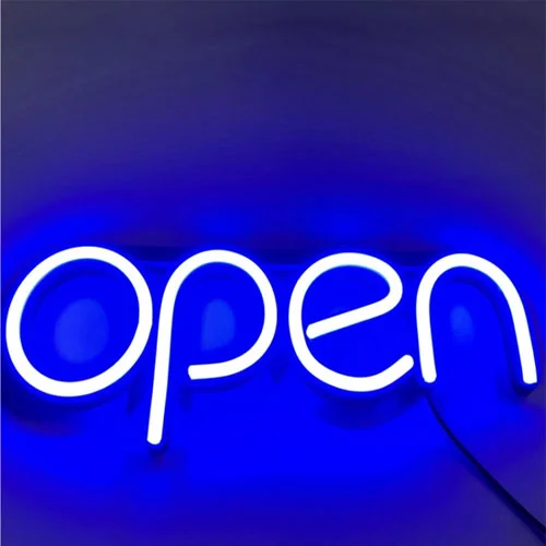 Blue Neon Open Sign - LITA SIGN