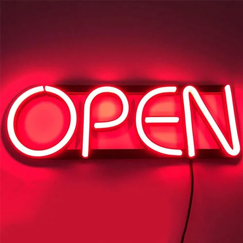 Red Neon Open Sign - LITA SIGN