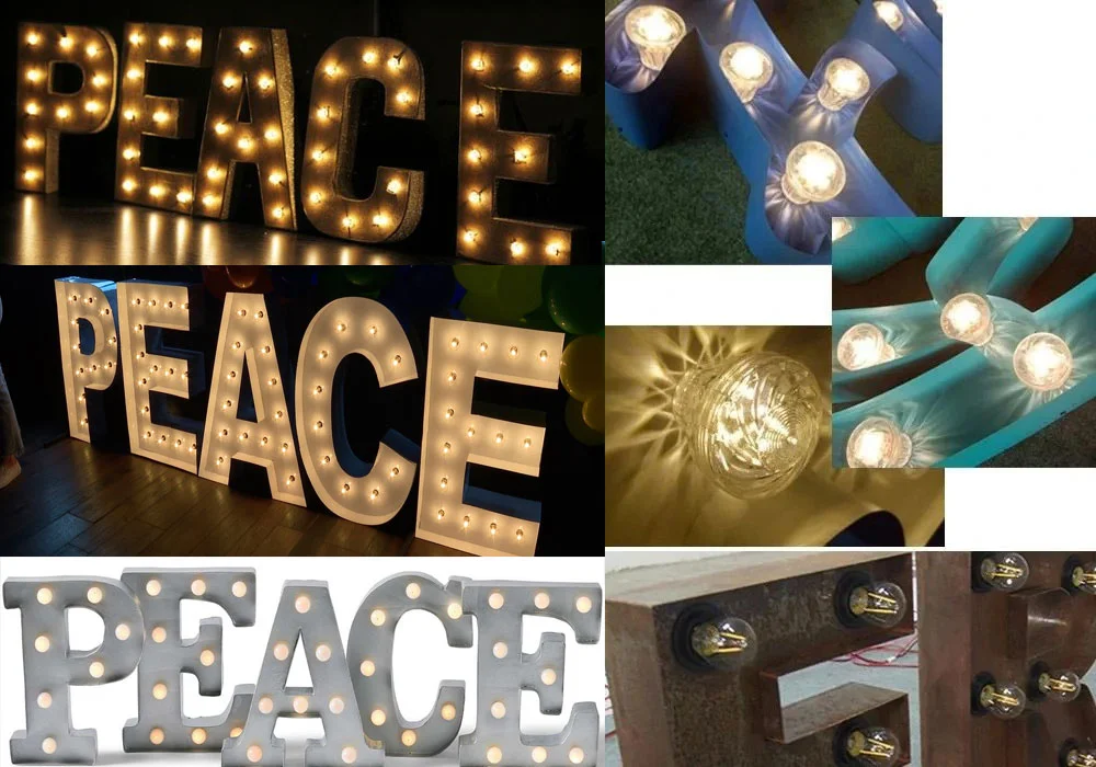 Peace Marquee Letters - LITASIGN