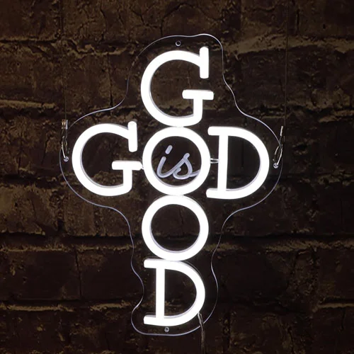 Letrero de neón "Dios es bueno" - LITA SIGN