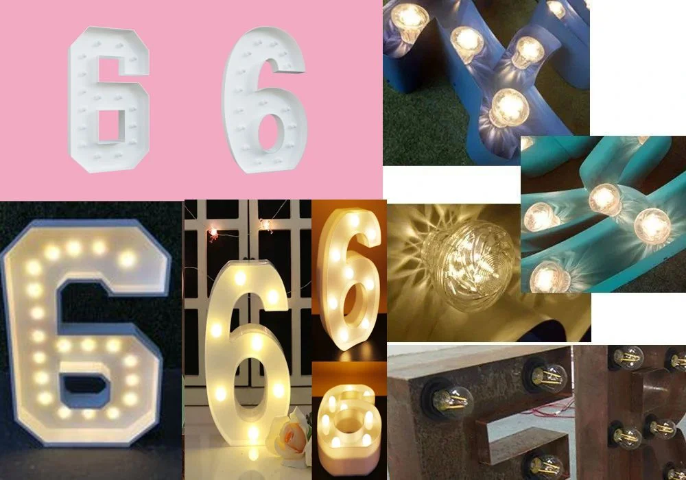 Marquee Number 6 - LITA SIGN