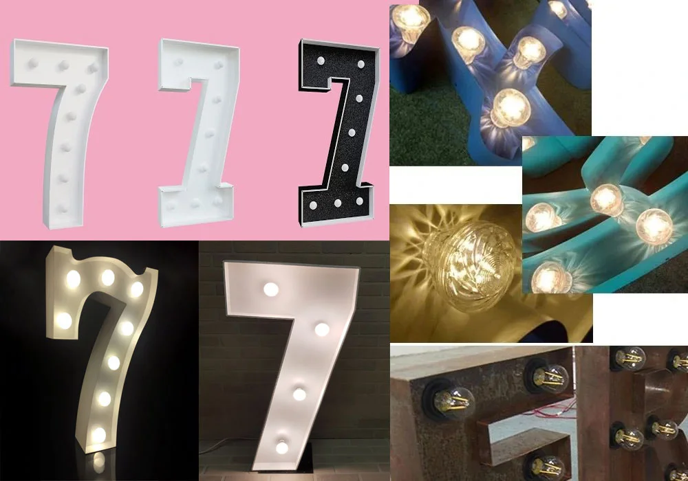 Marquee Number 7 - LITA SIGN