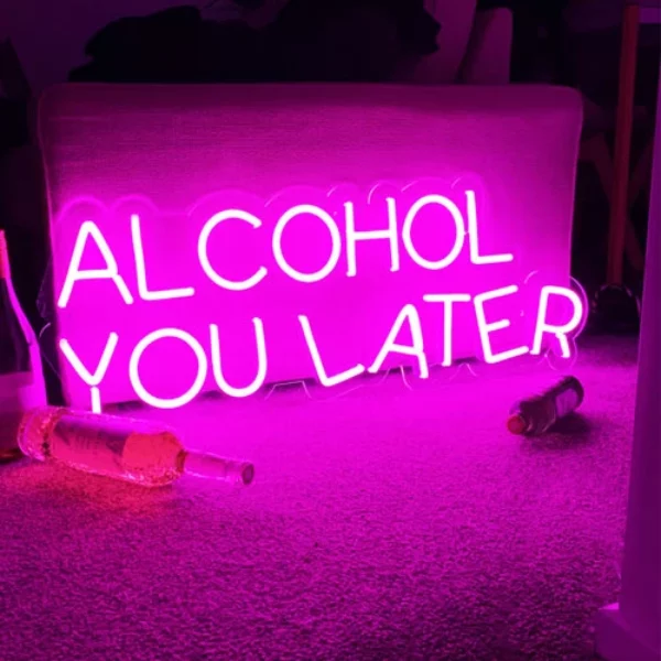 알코올 네온 사인